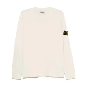 Stone Island STONE ISLAND Crew Neck Long Sleeve Jumper Cream