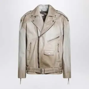 GOLDEN GOOSE Phoebe Leather Jacket - Cream