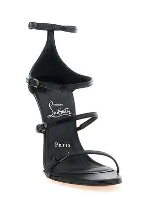 CHRISTIAN LOUBOUTIN Millenium Leather Sandals With Stiletto Heel