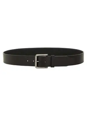 BOSS Leather Belt With Buckle - Black