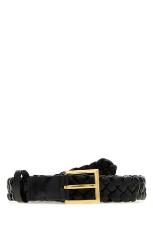 Bottega Veneta Woven Leather Belt - Black