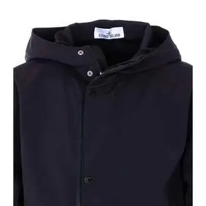 Stone Island Logo Light Soft Shell-r Jacket - Black