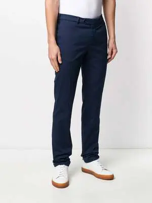 Brunello Cucinelli Garment-dyed Cotton Gabardine Slim-fit Trousers