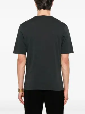 Saint Laurent Tonal Logo Embroidery Cotton T-shirt