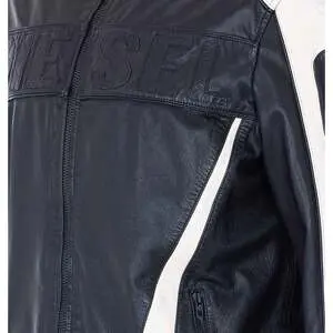 DIESEL® Logo L-adam Leather Biker Jacket