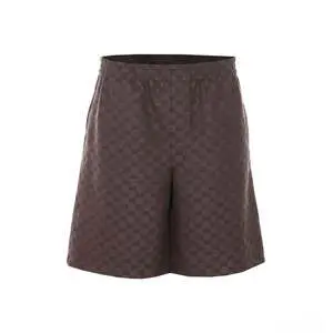 Gucci Gg Canvas Linen Blend Bermuda Shorts - Brown