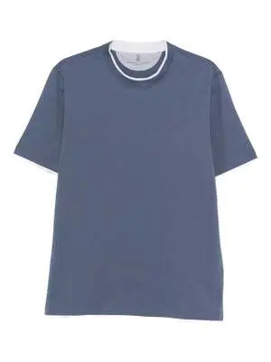 Brunello Cucinelli T-shirt With Faux-layering - Multicolor