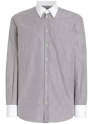 Dolce & Gabbana Striped Cotton Shirt - Gray