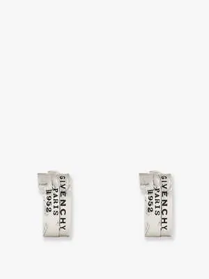 Givenchy Tape Earrings In Metal And Enamel - Multicolor