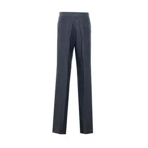 Max Mara Straight-leg Linen Trousers - Gray