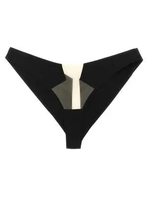 Rick Owens X Livy 'block Line' Briefs With Tulle Inserts - Black