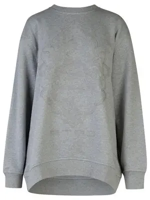 Etro Grey Cotton Sweatshirt With Embroidered Logo