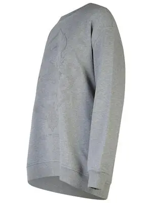 Etro Grey Cotton Sweatshirt With Embroidered Logo