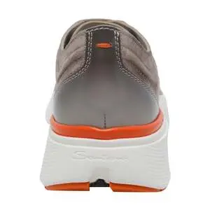 Santoni Suede Leather Lace-up Sneakers - Cream