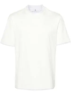 Brunello Cucinelli T-shirt With Faux-layering - Multicolor