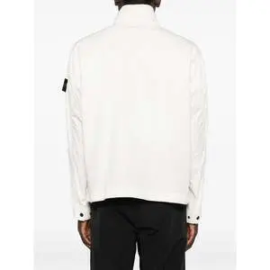 Stone Island Military Jacket With Zip Fastening And Logo Patch
