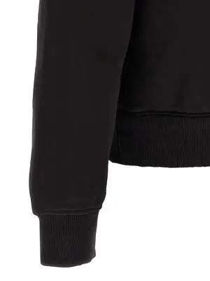 Dolce & Gabbana Logo Plaque Zip-up Hoodie - Black