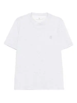 Brunello Cucinelli Crew-neck T-shirt With Logo - Multicolor