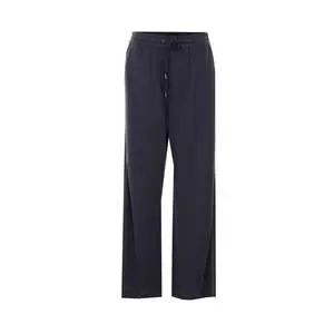 Brunello Cucinelli Wide Leg Trousers With Beaded Stripe - Gray