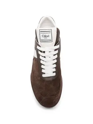 Chloé Kick Leather Sneakers With Logo Detail