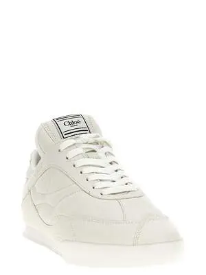 Chloé Kick Leather Sneakers With Logo Detail