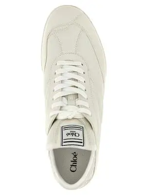 Chloé Kick Leather Sneakers With Logo Detail
