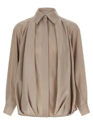 Loewe LOEWE Silk Draped Shirt Pink