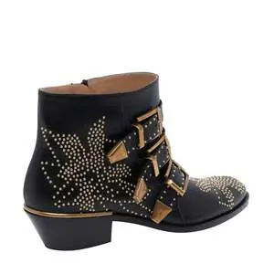 Chloé Susan Booties With Bead And Buckle Detail