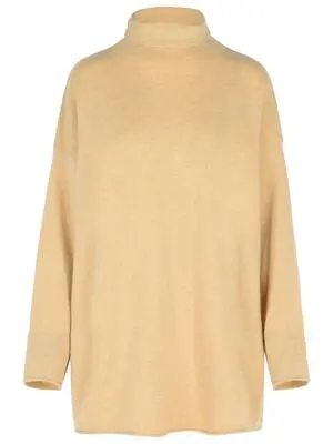 Max Mara Beige Cashmere Turtleneck Sweater