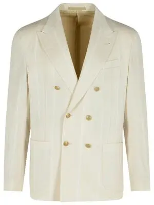 Eleventy Cotton Blend Blazer - Cream