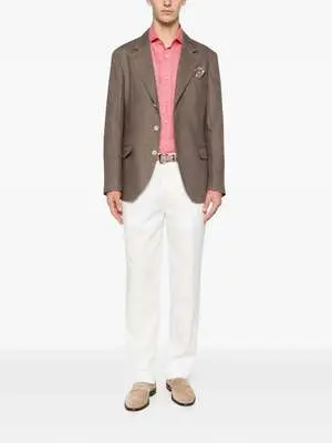 Brunello Cucinelli Linen Deconstructed Blazer - Multicolor
