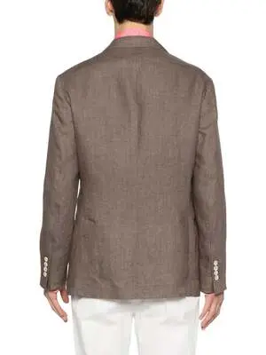 Brunello Cucinelli Linen Deconstructed Blazer - Multicolor