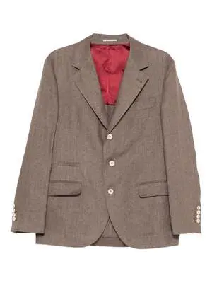 Brunello Cucinelli Linen Deconstructed Blazer - Multicolor