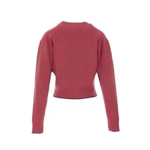 Chloé Ribbed Crew Neck Long Sleeve Sweater With Frontal Logo