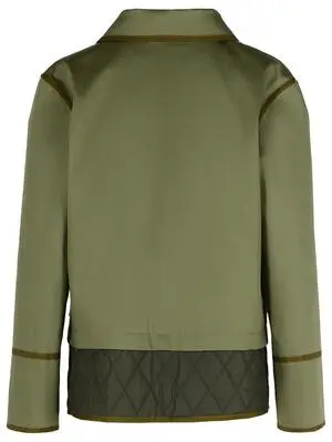 FAY Cotton Blend Jacket With Quilted Inserts