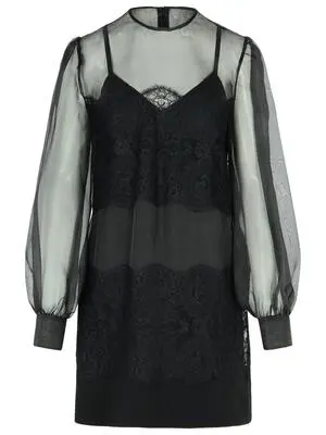 Dolce & Gabbana Silk Organza Dress - Black