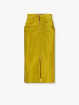 Valentino Garavani VALENTINO Shantung Midi Skirt Multicolor