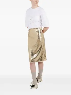 Prada Sequined Pencil Skirt - Silver