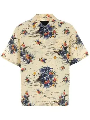 Prada Hawaii Batista Cotton Short-sleeved Shirt - Multicolor