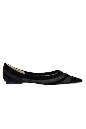 JIMMY CHOO Jimmy Choo Love Ballerinas Black