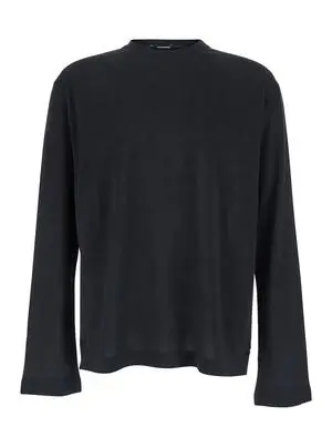 Jacquemus Le T-shirt Rond Carre' Crew Neck T-shirt With Long Sleeves In Tech Fabric For - Multicolor