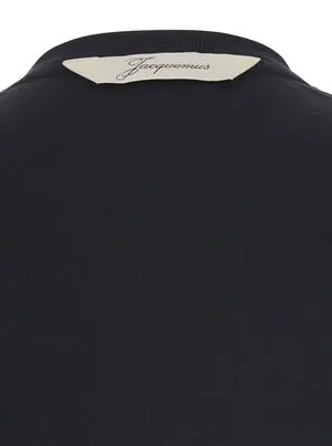 Jacquemus Le T-shirt Rond Carre' Crew Neck T-shirt With Long Sleeves In Tech Fabric For - Multicolor