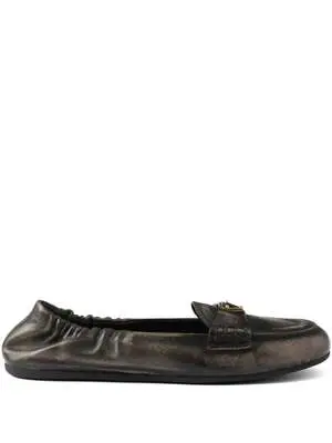 Prada Deconstructed Nappa Leather Loafers - Black