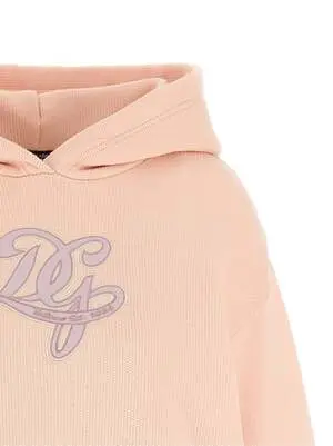 Dolce & Gabbana Logo Embroidered Cotton Hoodie