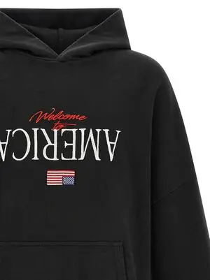 WILLY CHAVARRIA Welcome To America Hooligan" Hoodie - Black