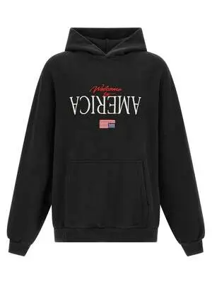 WILLY CHAVARRIA Welcome To America Hooligan" Hoodie - Black