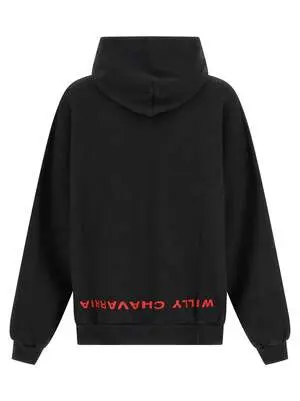WILLY CHAVARRIA Welcome To America Hooligan" Hoodie - Black