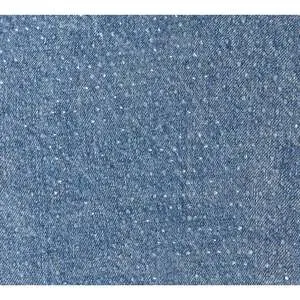 SELF-PORTRAIT Rhinestone Embellished Denim Crop Top - Blue