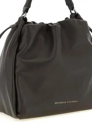 Brunello Cucinelli Bucket Mellow Lamb Leather Handbag