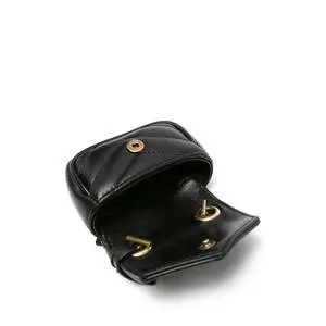Saint Laurent Lamb Skin Quilted Cassandre Plaque Chain Wallet